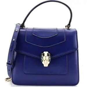 BVLGARI Serpenti Forever Top Handle Bag Leather Small