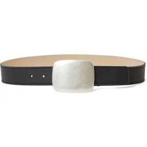 B-low The Belt Leighton Leather Belt Black Silver