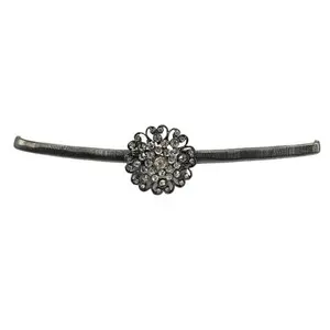 MADISON BEVERLY HILLS Vintage 1970s Floral Rhinestone Buckle Belt