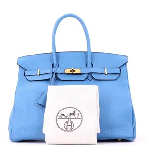 Hermès Birkin Handbag Clemence With Gold Hardware 35