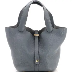 Hermès Picotin Lock Bag Clemence Pm - Blue