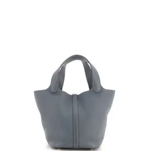 Hermès Picotin Lock Bag Clemence Pm - Blue