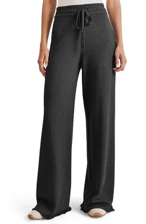Splendid Haven Tie Waist Sweater Pants - Black