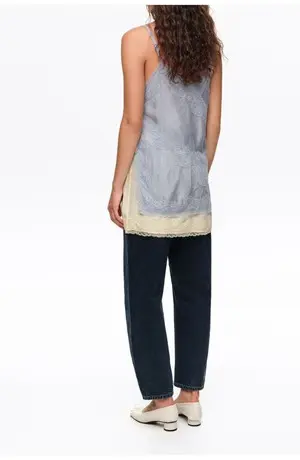 Bimba Y Lola Lace Trim Slip Top