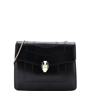 BVLGARI Serpenti Forever Square Shoulder Bag Leather Medium