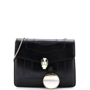 BVLGARI Serpenti Forever Square Shoulder Bag Leather Medium