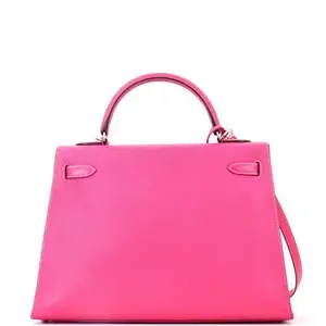 Hermès Kelly Handbag Epsom With Palladium Hardware 32 - Pink