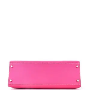 Hermès Kelly Handbag Epsom With Palladium Hardware 32 - Pink