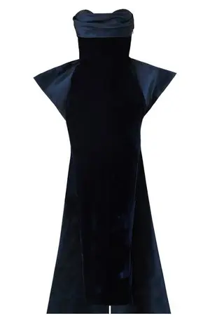 SAU LEE Tiffany Satin & Velvet Gown