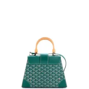 Goyard Saigon Top Handle Bag Coated Canvas With Leather Pm