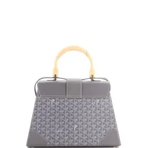 Goyard Saigon Top Handle Bag Coated Canvas With Leather Mm