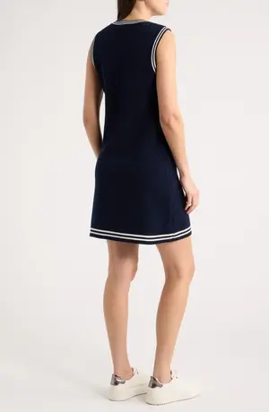 Bernardo Varsity Cotton Sweater Dress