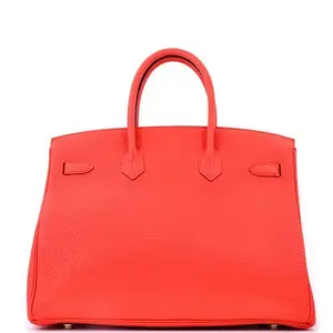 Hermès Birkin Handbag Orange Togo With Gold Hardware 35