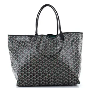 Goyard Saint Louis Tote Claire Voie Coated Canvas Gm - Green