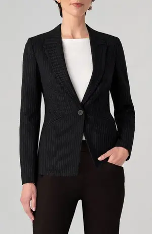 LIVERPOOL Fitted Cutaway Blazer - Black Multi