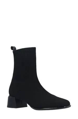 L'AMOUR DES PIEDS Nyvani Stretch Velvet Bootie - Black