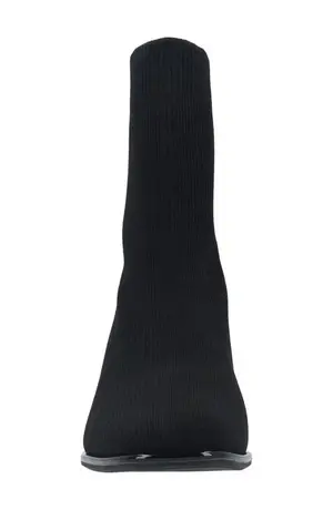 L'AMOUR DES PIEDS Nyvani Stretch Velvet Bootie - Black