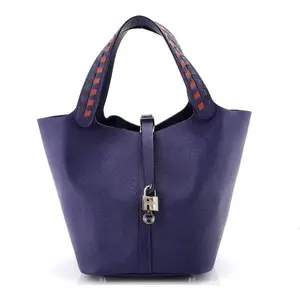 Hermès Picotin Lock Bag Tressage Epsom Mm - Blue