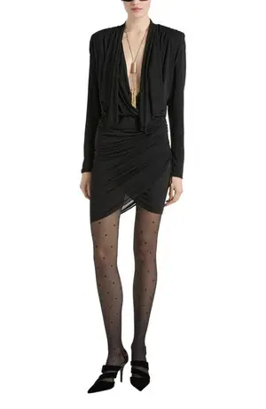 Balmain Draped Flowing Jersey Dress