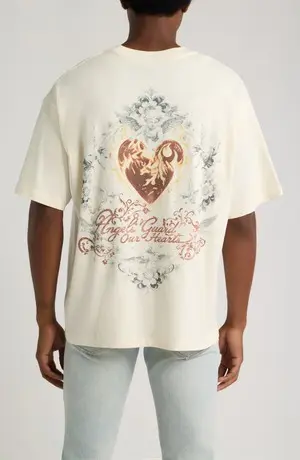 ID SUPPLY CO Guardian Angels Cotton Graphic T-shirt