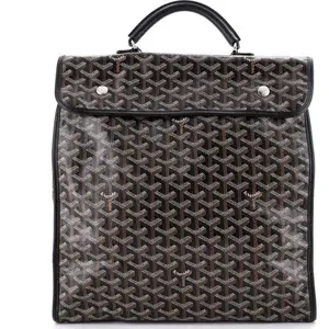 Goyard Saint Leger Briefcase Backpack Coated Canvas - Black