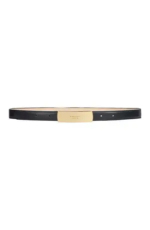 Balmain Smooth Leather Belt - Black