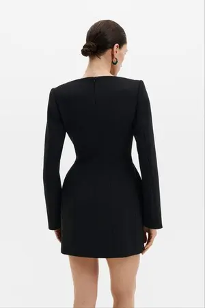 MALINA Ninni Hourglass Mini Dress With Plunge V-neckline