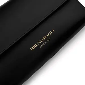 Bruno Magli Marina Wallet Crossbody Bag - Black Leather