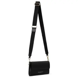 Bruno Magli Marina Wallet Crossbody Bag - Black Leather