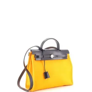 Hermès Herbag Zip Verso Leather And Toile 31