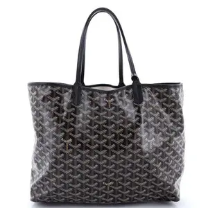 Goyard Saint Louis Tote Coated Canvas Pm - Black