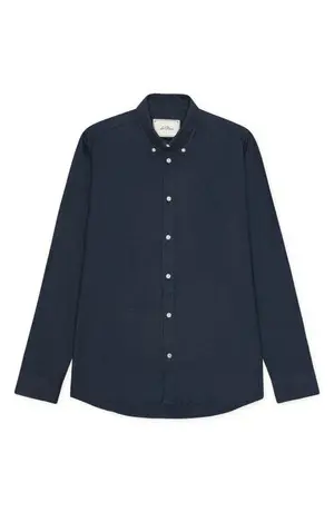 LES DEUX Soft Flannel Long Sleeve Button Down Shirt
