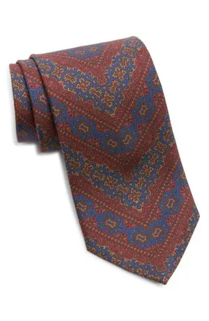 JACK VICTOR Jack Victor Paisley Silk Tie Red