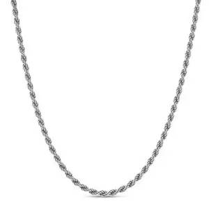 LUVMYJEWELRY Mizuki Rope Chain Necklace 925 Silver - Sterling Silver