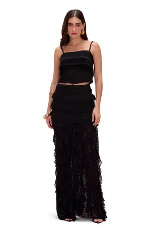 PatBO Ayla Fringe Top