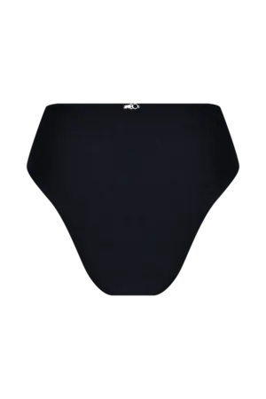 PatBO Selene Mesh Printed High Waist Bottom - Black