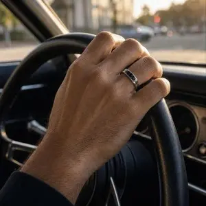 LUVMYJEWELRY Ryu 0.2ct Black Spinel Ring In 925