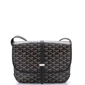 Goyard Belvedere Ii Messenger Bag Coated Canvas Mm - Black