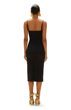 PatBO Jade Knit Cut Out Midi Dress