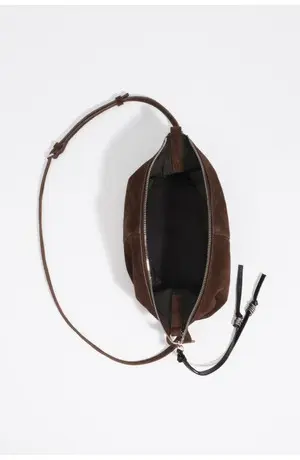 Bimba Y Lola Medium Suede Madrid Crossbody Bag - Coffee