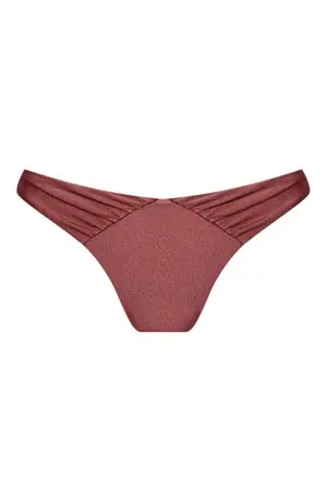 PatBO Golden Dune Lycra Bikini Bottom - Copper