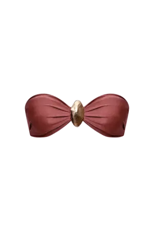 PatBO Golden Dune Lycra Seashell Bikini Top