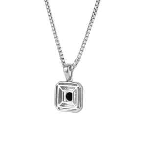 LUVMYJEWELRY 0.45ct Black Spinel Sunburst Pendant Necklace