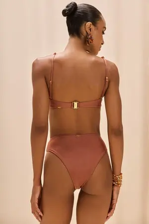PatBO Golden Dune Lycra Embroidered Bikini Bottom
