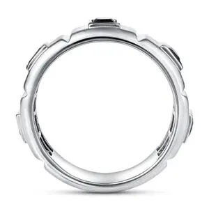 LUVMYJEWELRY Ronin 2.15ct Trio Black Spinel Ring 925 Silver