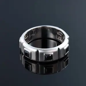 LUVMYJEWELRY Ronin 2.15ct Trio Black Spinel Ring 925 Silver
