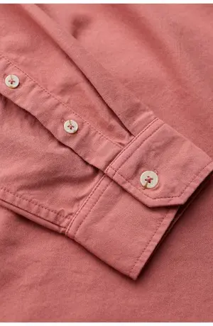 SEASALT CORNWALL Jenken Garment Dyed Organic Cotton Oxford Shirt - Rose Dew