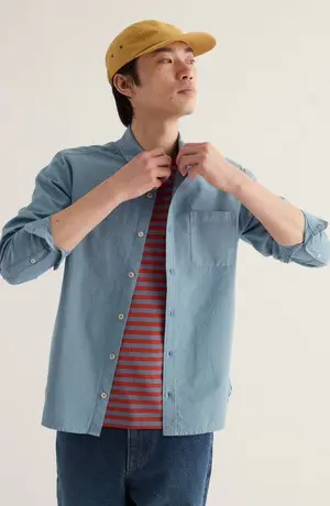 SEASALT CORNWALL Jenken Garment Dyed Long Sleeve Oxford Shirt