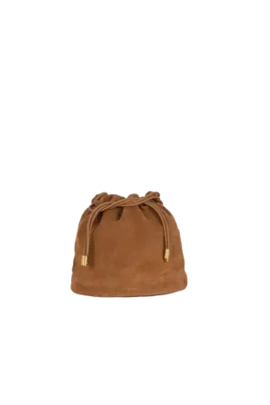 ESTHERA Suede Leather Pouch Bag