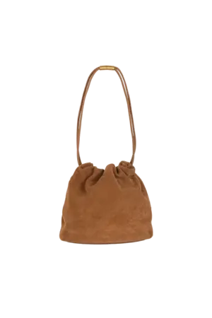 ESTHERA Suede Leather Pouch Bag